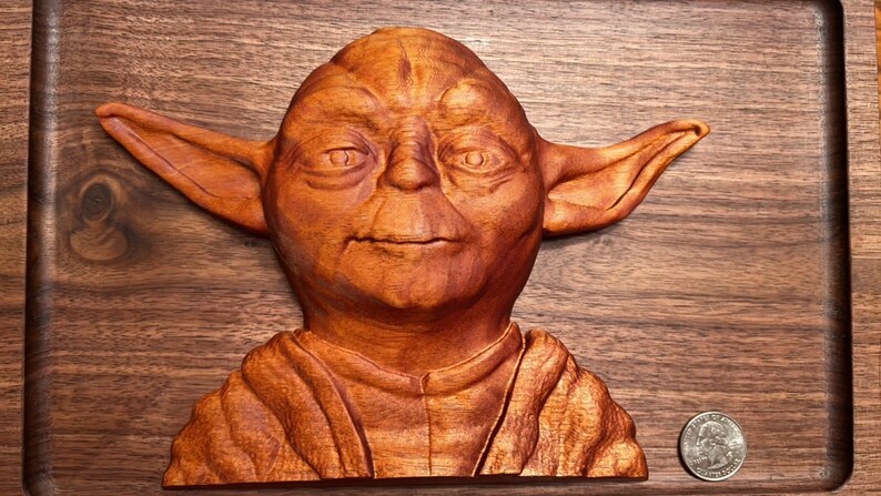 Yoda 3D Wall Decor Star Wars Jedi Master Wood Carving - Etsy
