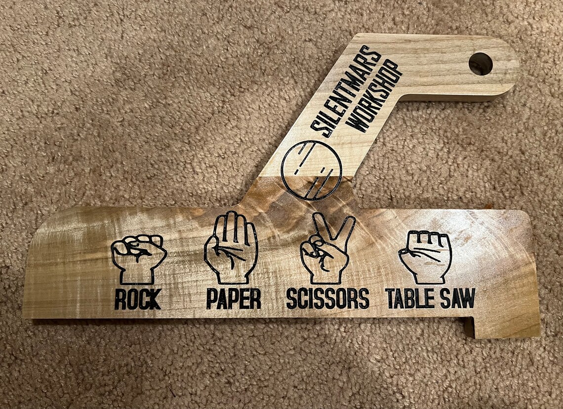 Table Saw Push Stick - Rock Paper Scissors Table Saw Hard Maple - Etsy