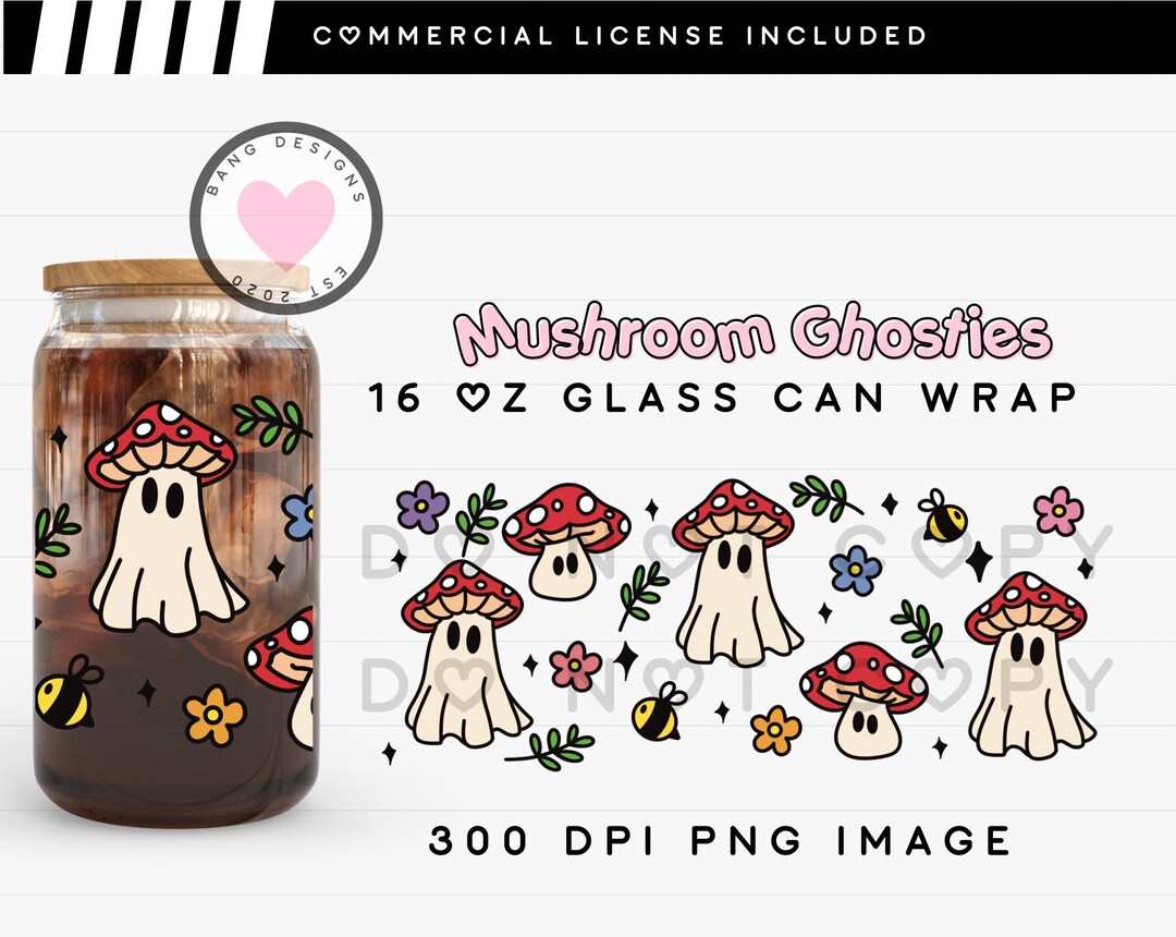 Mushroom Ghosts PNG File, Cottagecore Ghost Graphics, Ghost Graphics ...