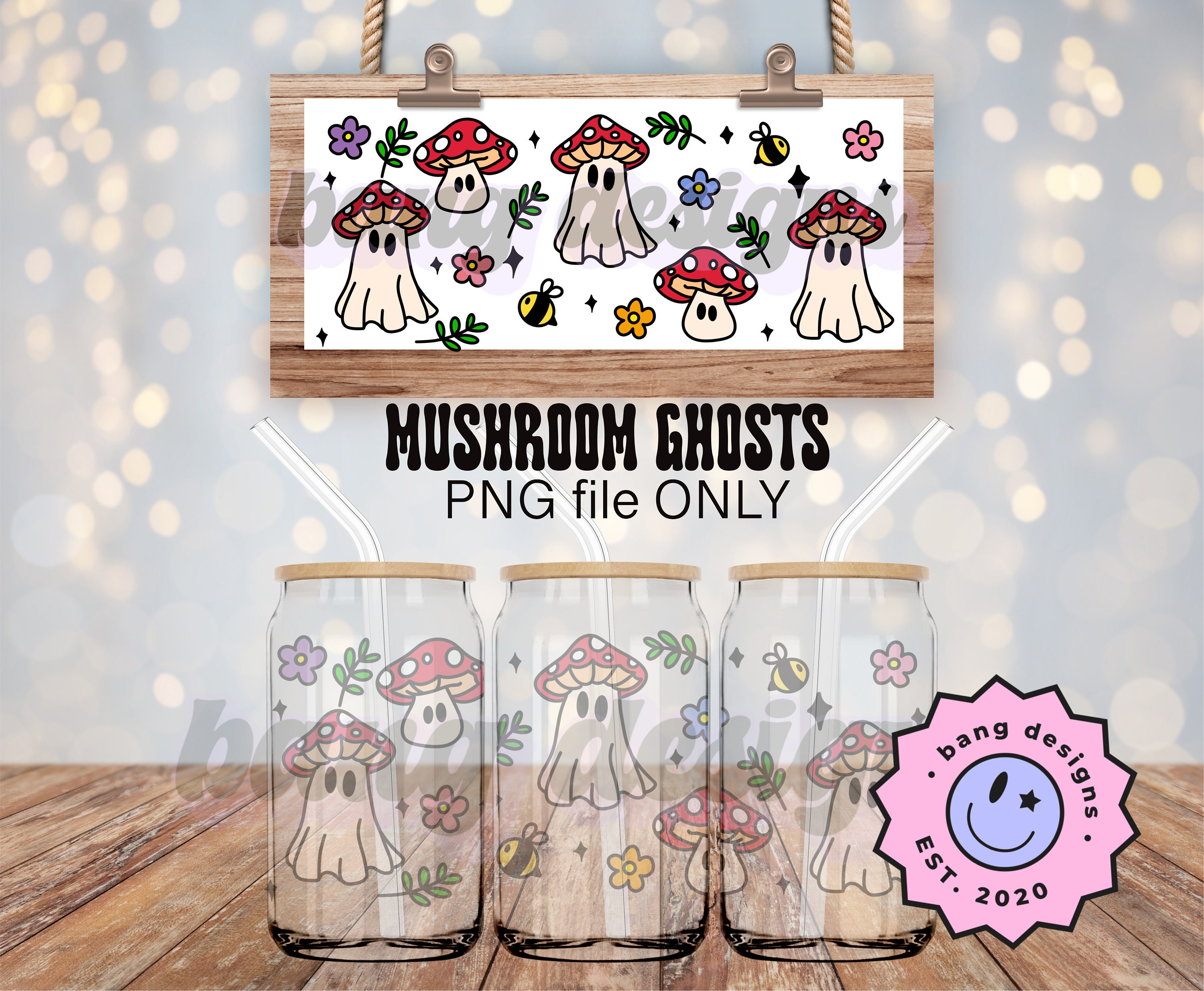 Mushroom Ghosts PNG File Cottagecore Ghost Graphics Ghost - Etsy