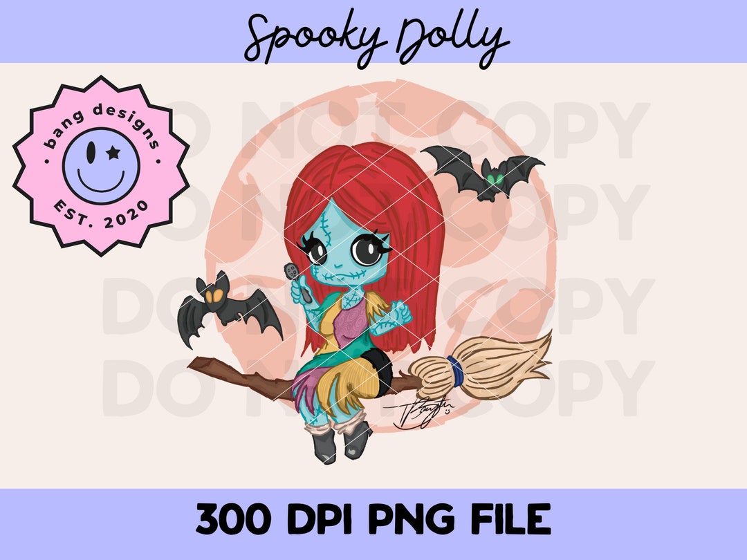 Spooky Dolly Girl PNG, Sally Girl PNG, Sally Doll Shirt Design, Halloween Shirt Design, PNG File ...