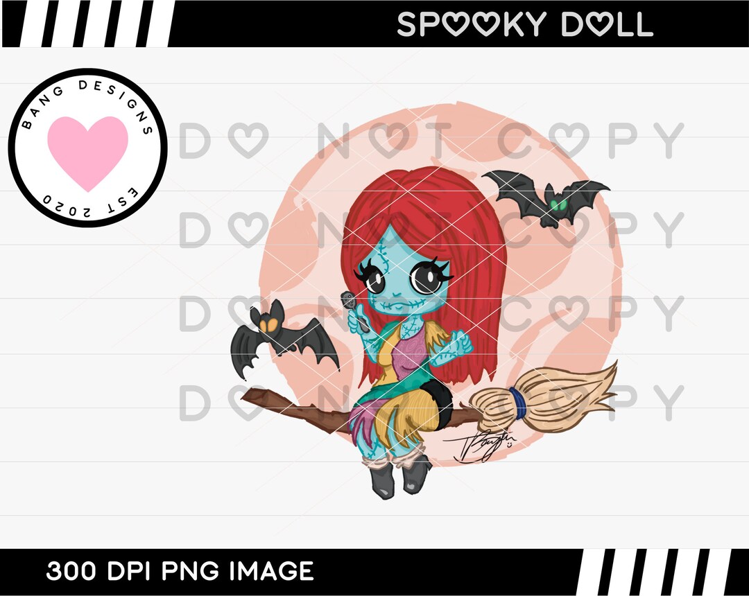 Spooky Dolly Girl PNG, Sally Girl PNG, Sally Doll Shirt Design, Halloween Shirt Design, PNG File ...