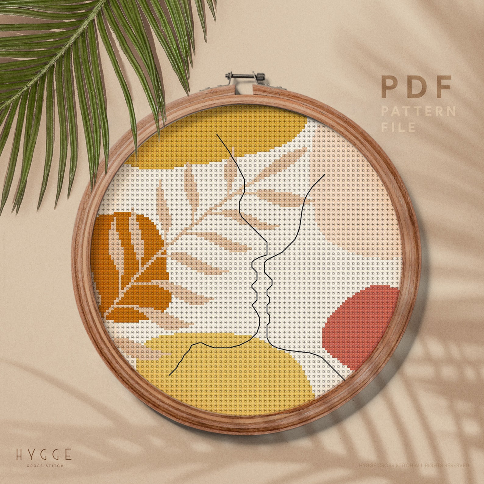 Love Cross Stitch Pattern Kissing Faces Embroidery Pattern | Etsy