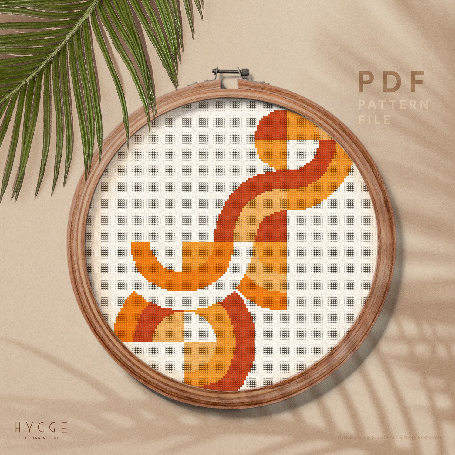 Geometric shapes cross stitch pattern Abstract modern-art | Etsy