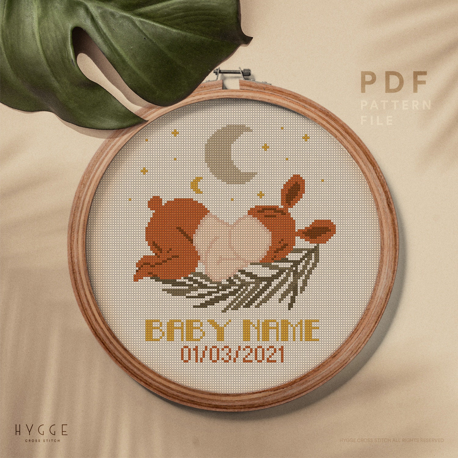 Personalized Cross Stitch Baby Counted Cross Stitch Pattern - Etsy