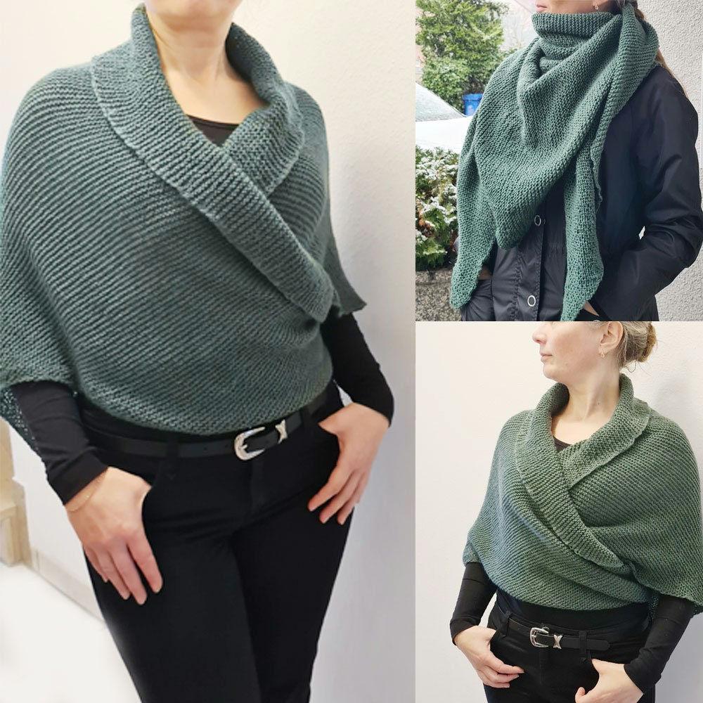 How to Knit Large Triangle Shawl - Pattern | Pdf-download | ENGLISCH ...