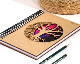 Wooden Tree Notebook - Etsy