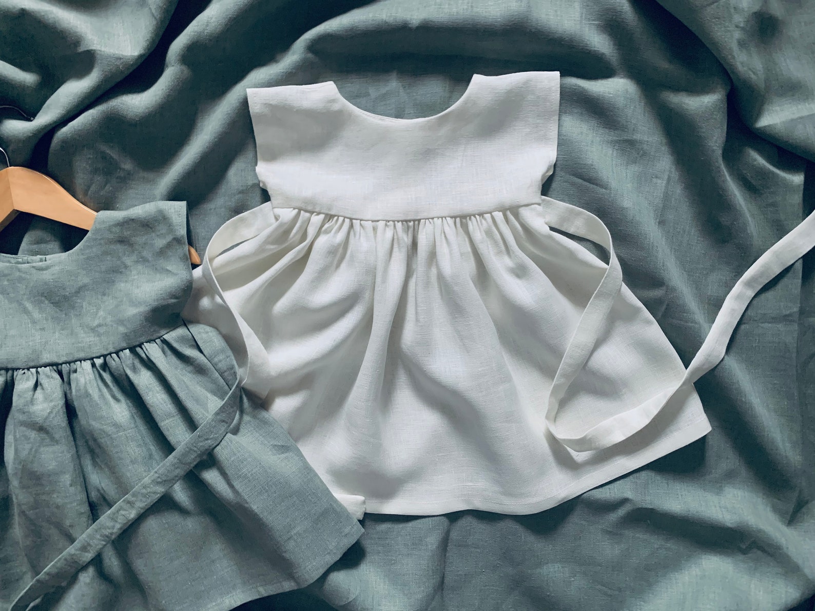 Rust Toddler Dressbaby Linen Dress White Linen Dress Flower | Etsy