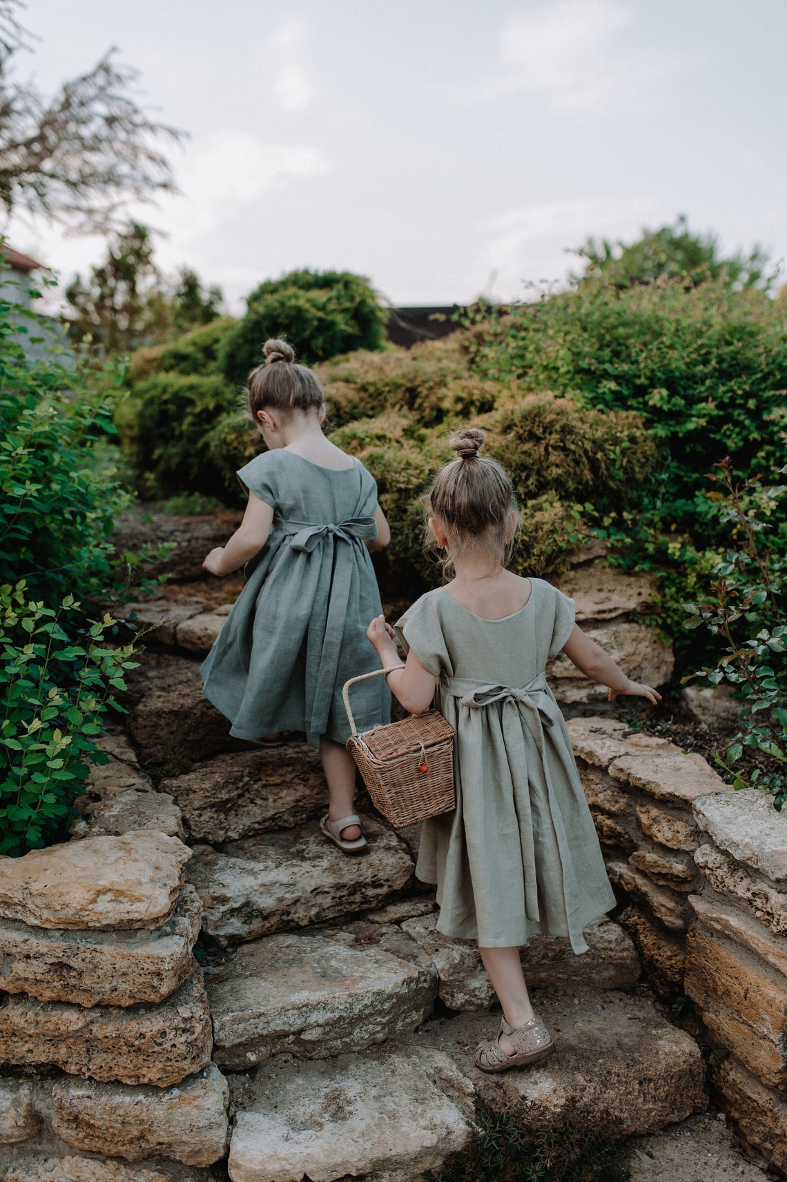 Rust Toddler Dressbaby Linen Dress White Linen Dress Flower | Etsy
