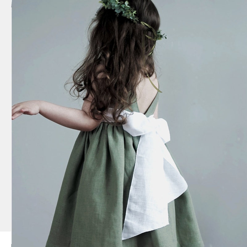 Green Flower Girl Dress - Etsy