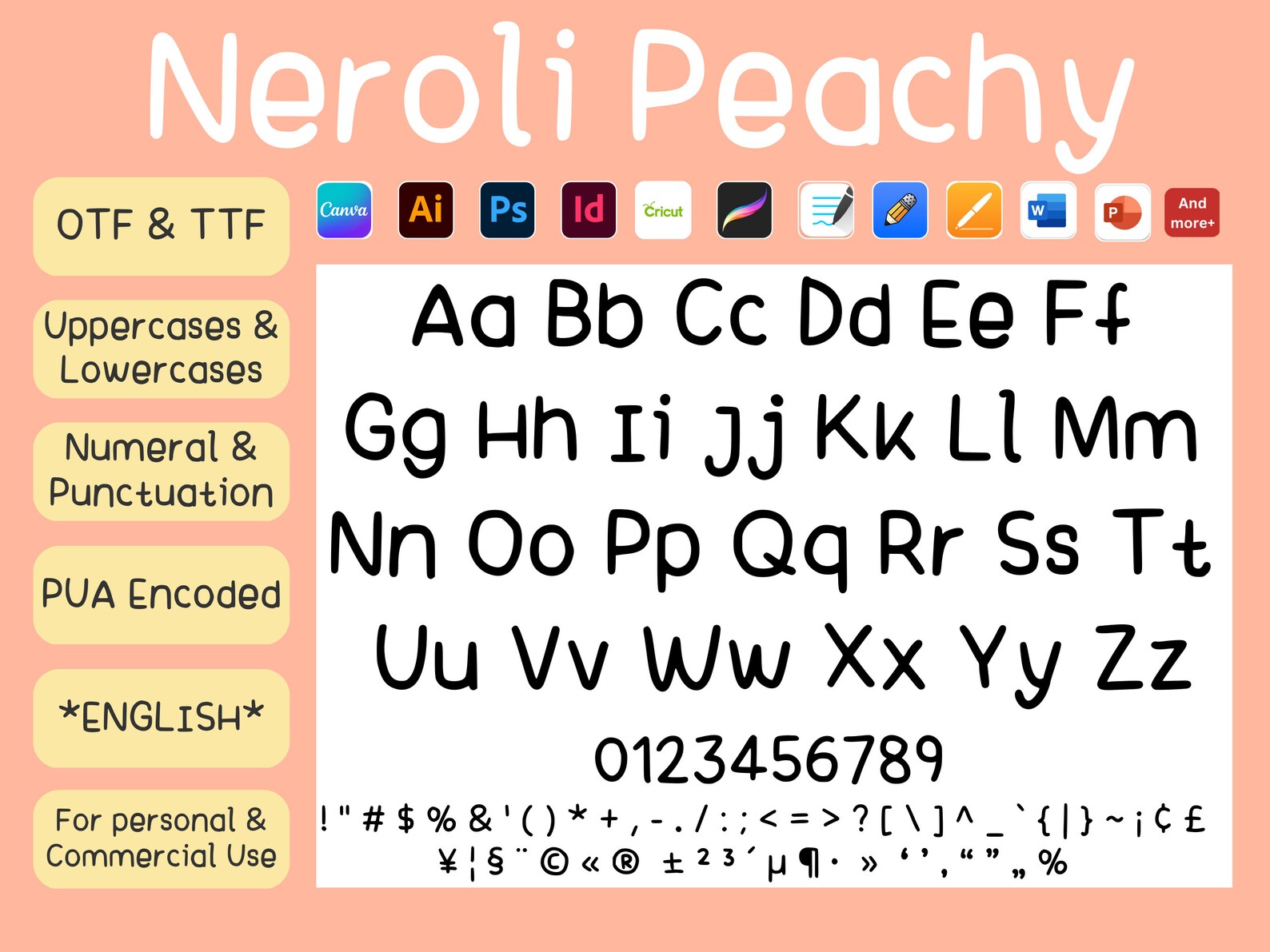 Handwriting Goodnotes Font Cute Neat Note Taking Font iPad Handwritten ...