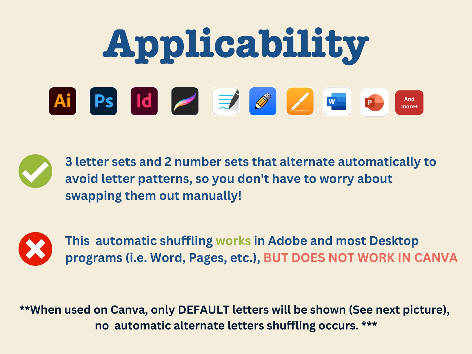 Font With Automatic Letter Shuffling Natural Handwriting Font Realistic ...