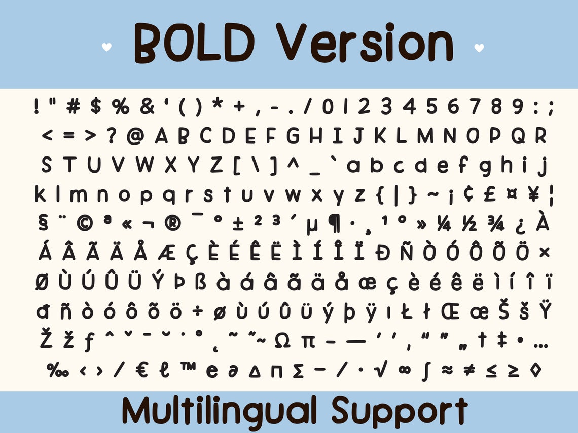 Bold Fluffy Font Goodnotes Font Digital Planner Font Neat Handwriting ...