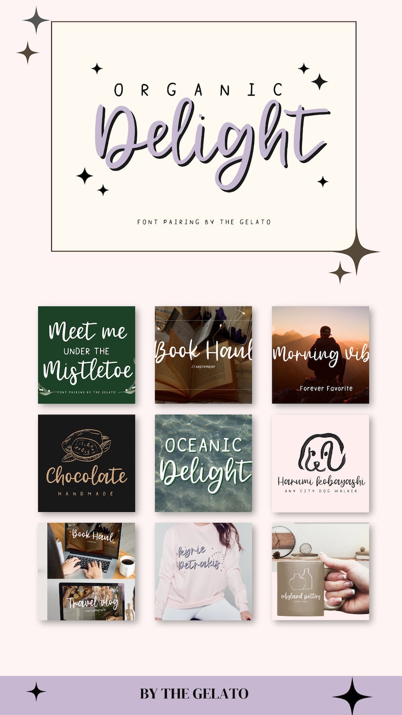 Handwritten Script Font Bundle Sweet Cursive Font Scrapbook Font Canva ...