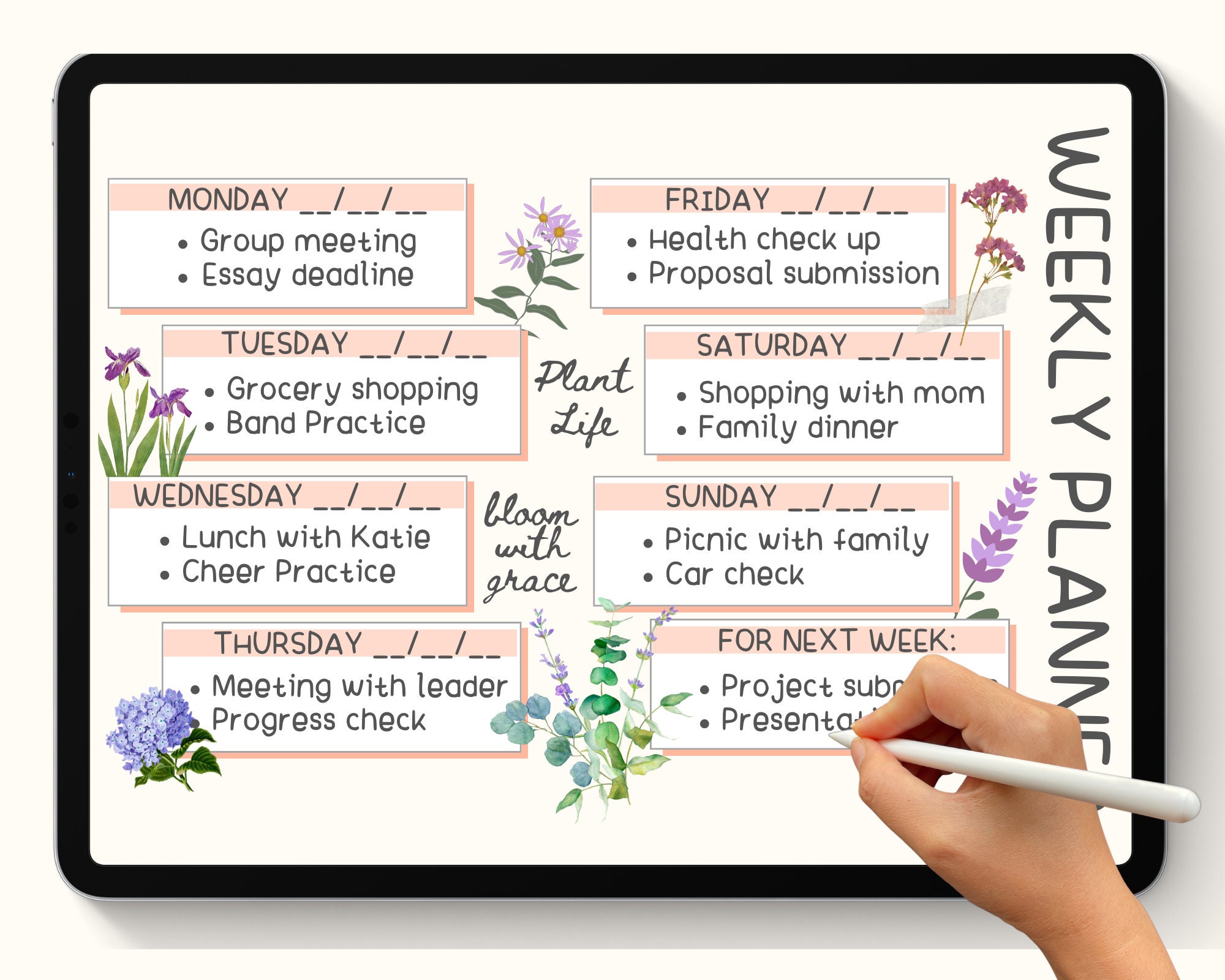 Digital Planner Font Neat Handwritten Font for Bullet Journal and Note ...