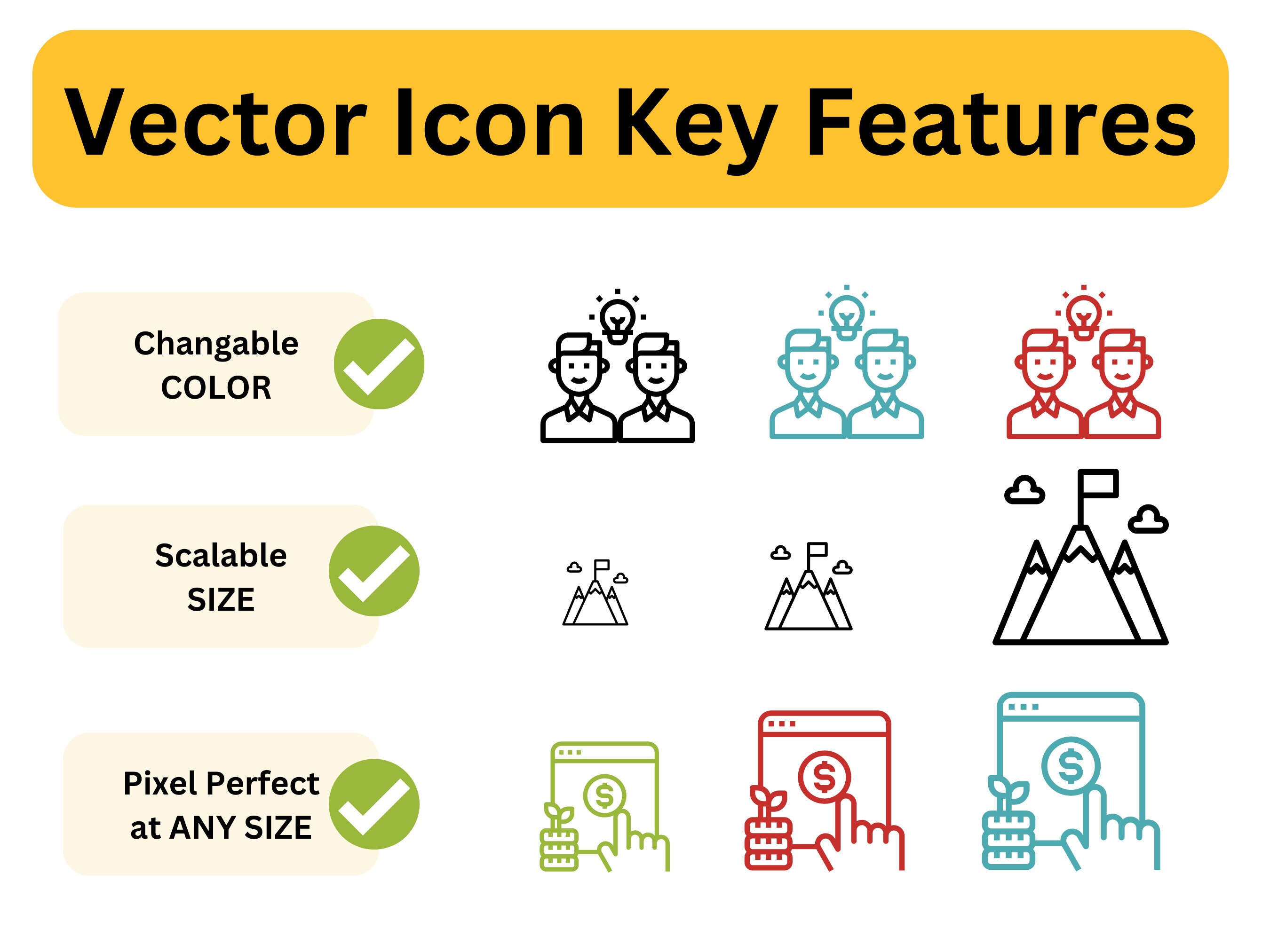 Business SVG Icon Pack Minimal Corporate Icon Transparent Startup Icon ...