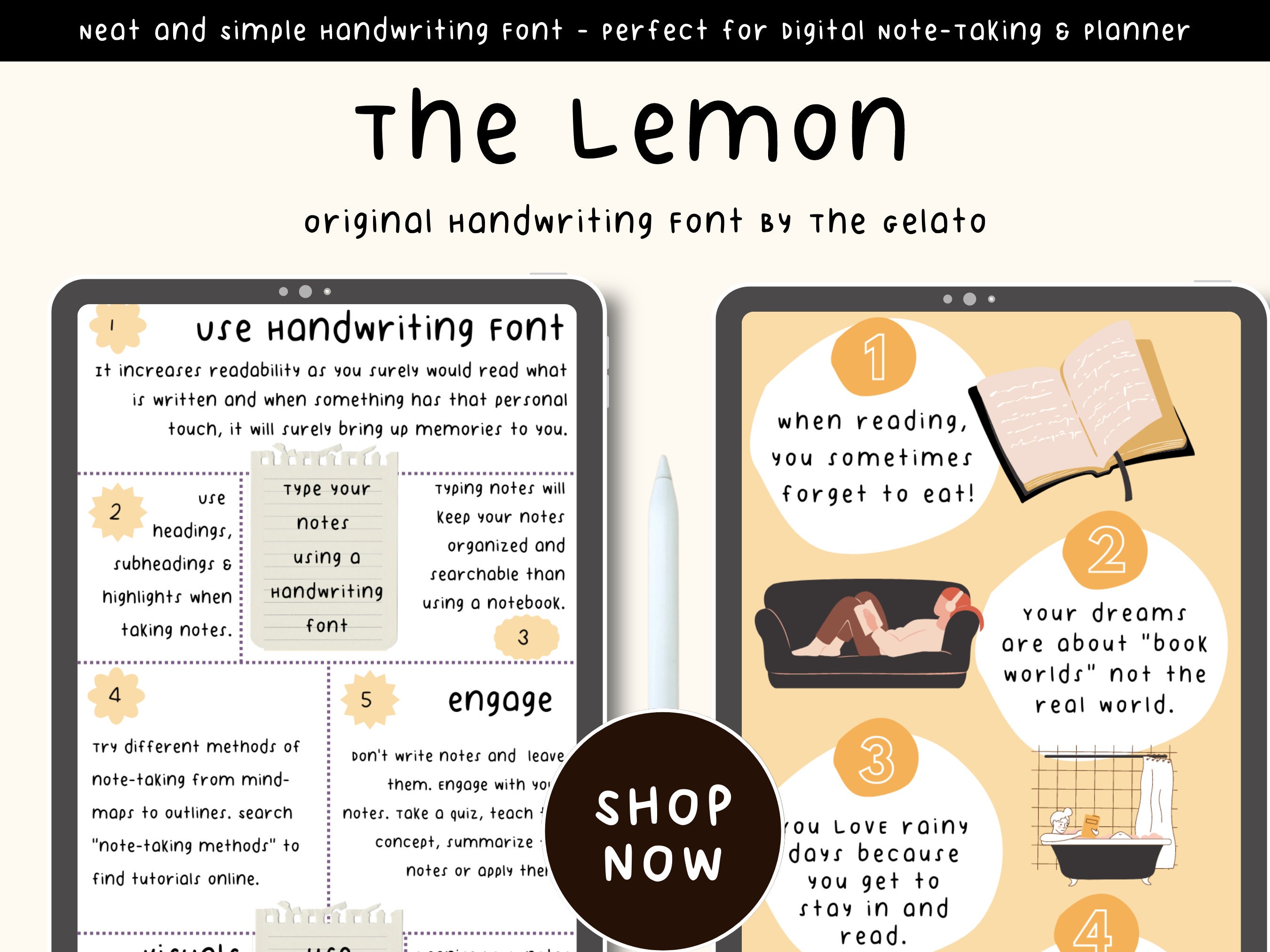 Neat Handwriting Font Writing Font for iPad Digital Planner Font Simple ...