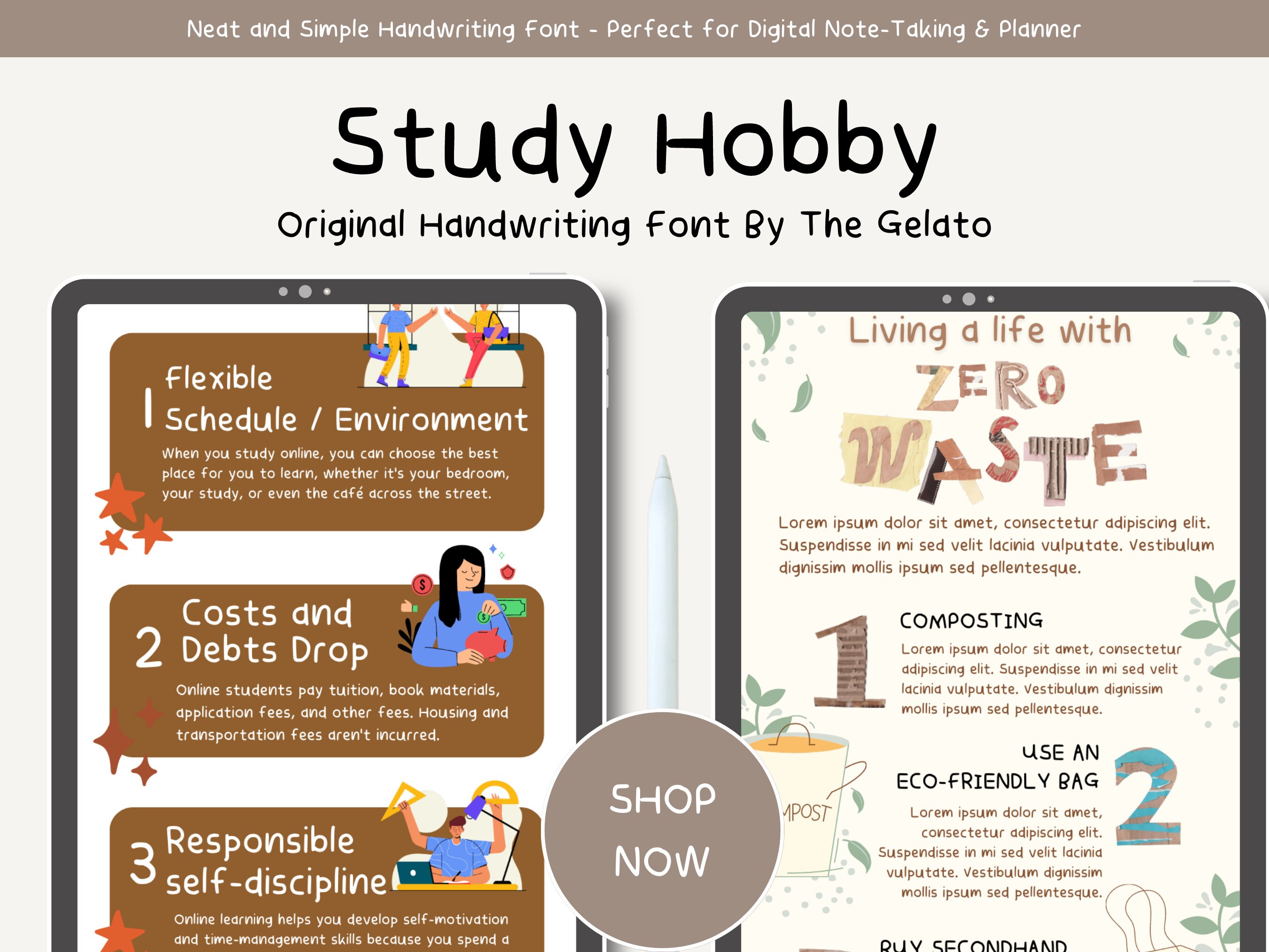 Note Taking Font Bundle Goodnotes Font Bundle Neat Handwritten ...