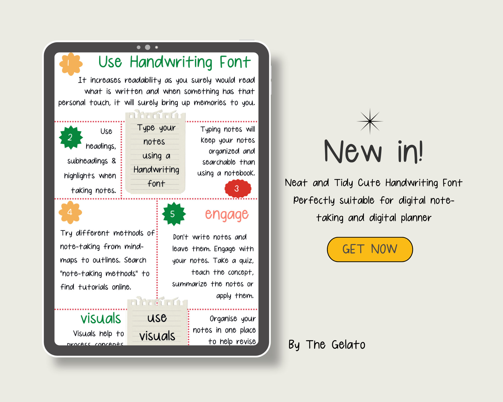 Cute Neat Handwritten Font Goodnotes Handwriting Digital Font for ...