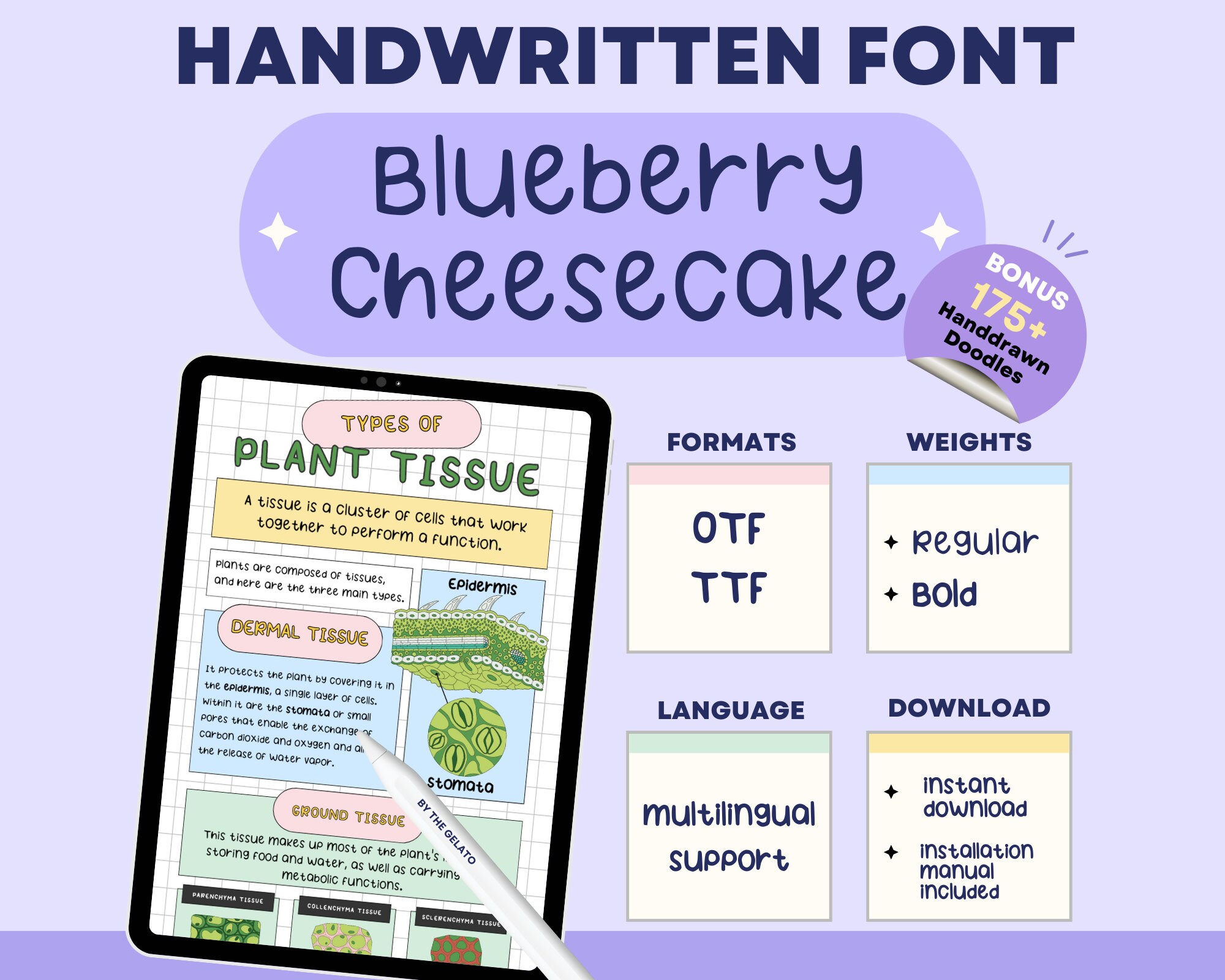 Cute Handwritten Font for Digital Note Taking and Planner Handwriting ...