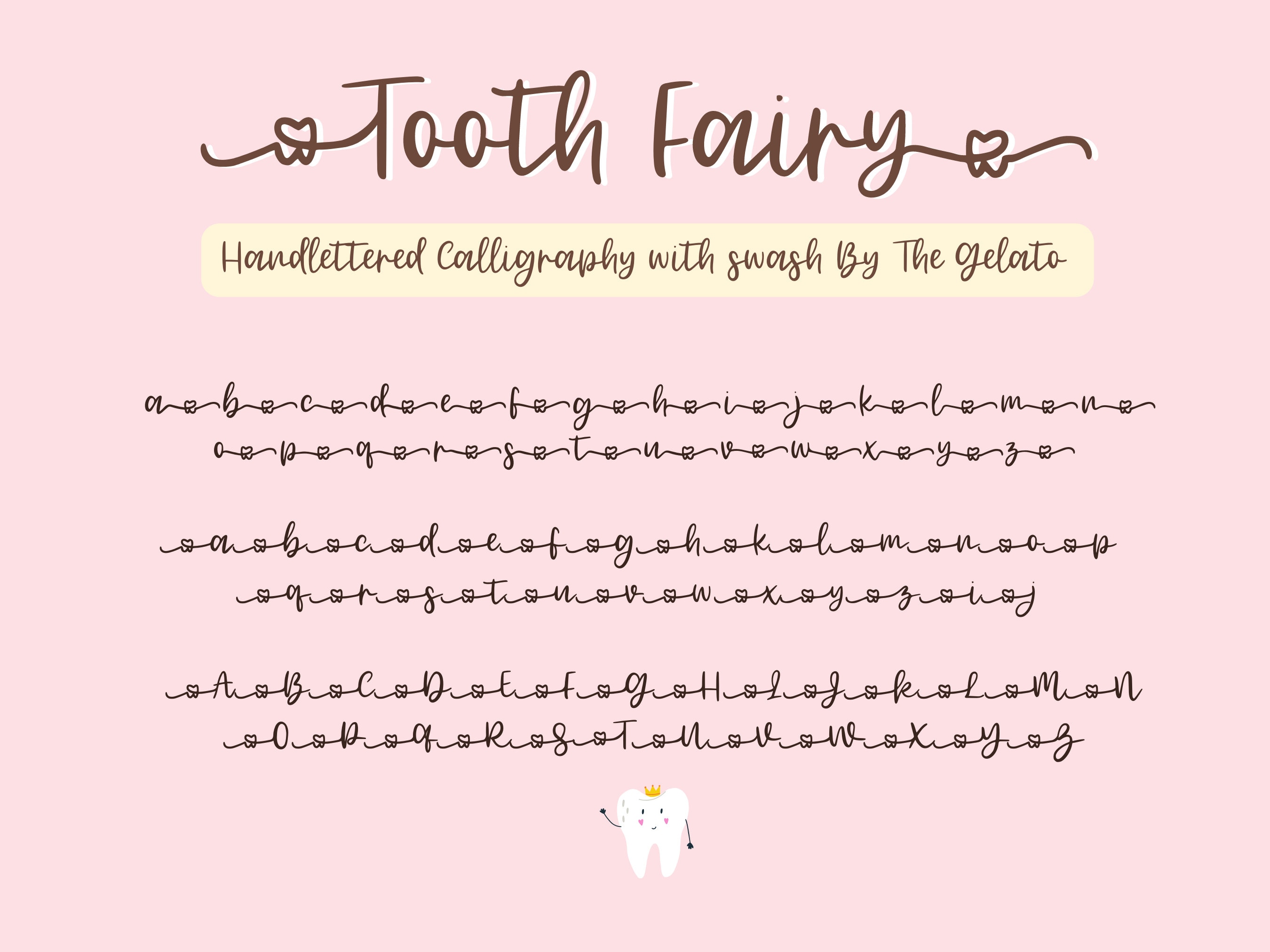 Tooth Fairy Font With Tails Handwritten Font for Cricut Font Procreate ...