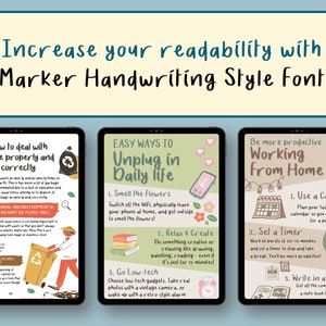 Student Handwritten Font Neat Handwritten Font for Digital Note Taking ...