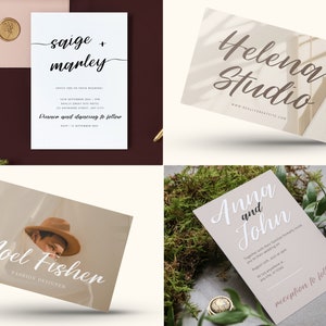 Modern Wedding Font Calligraphy Wedding Font Elegant Calligraphy Font ...