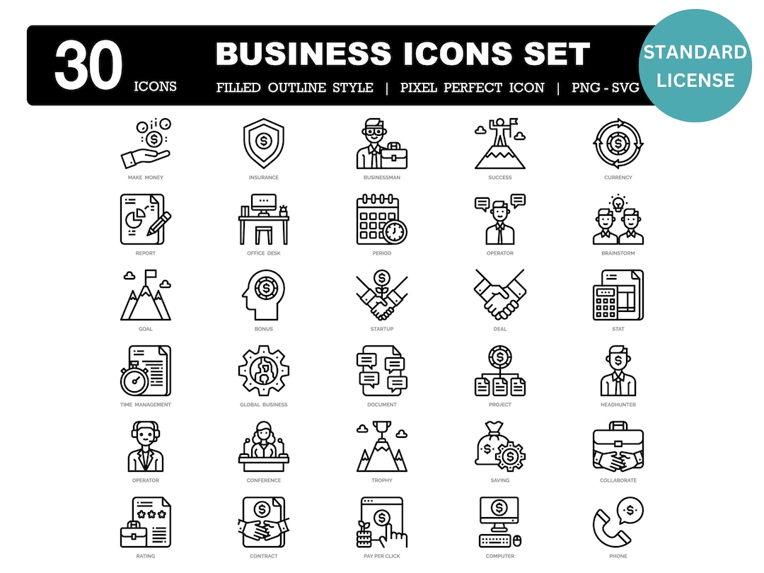Business Icon Set Corporate Icon Pack Office Icons Vector Icons for ...