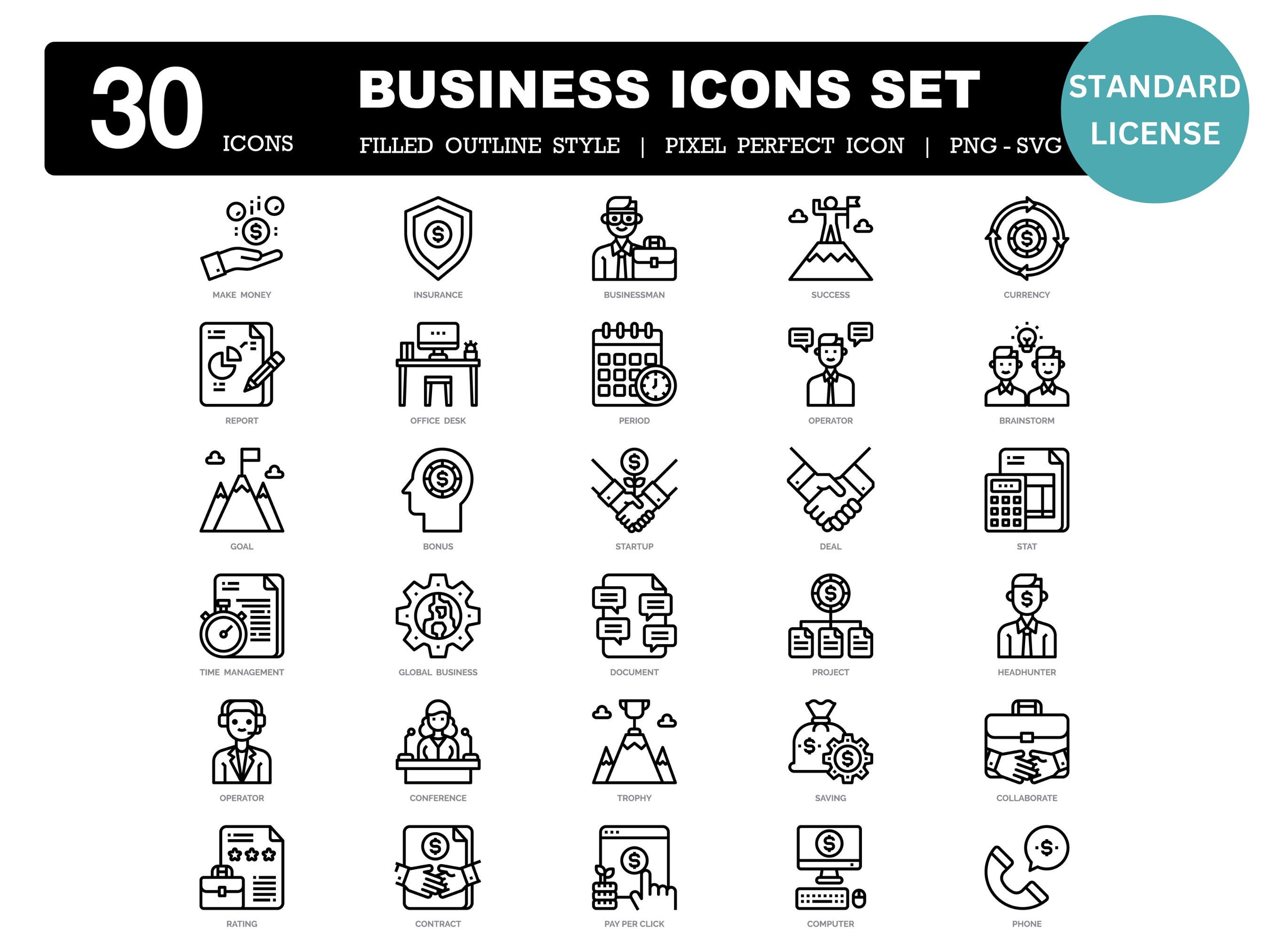 Business Icon Set Corporate Icon Pack Office Icons Vector Icons for ...