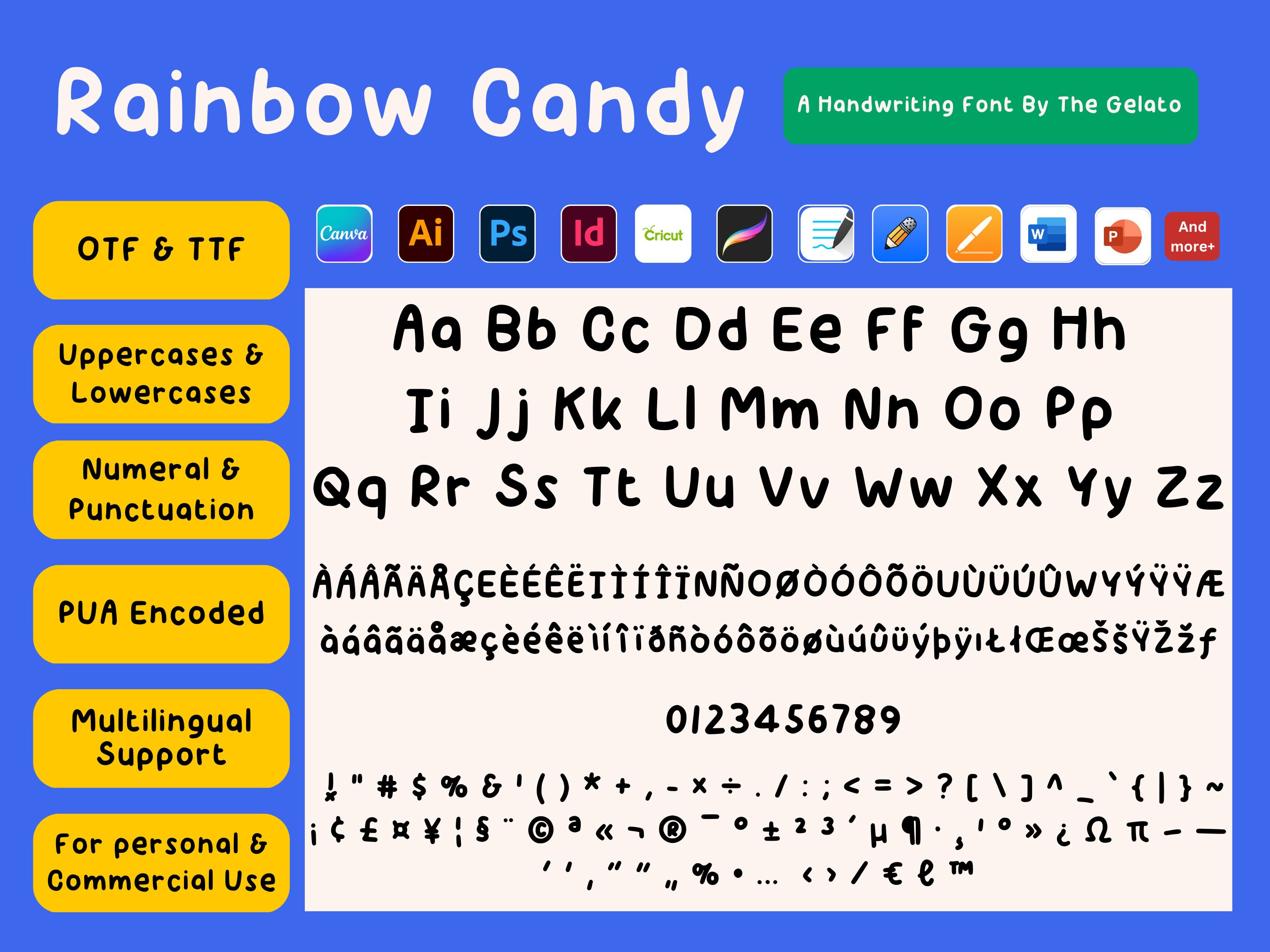 Bold Handwritten Font Sweet Candy Font Scrapbook Font Bubble Craft Font ...