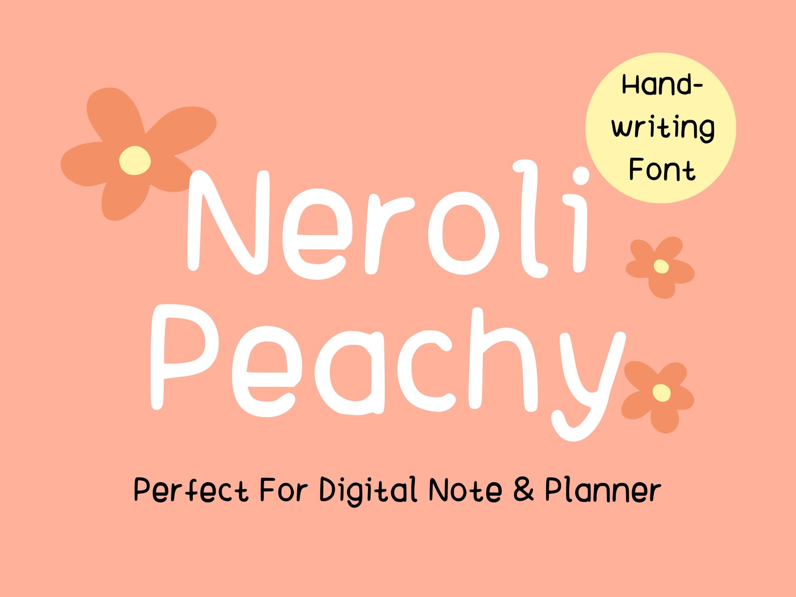 Handwriting Goodnotes Font Cute Neat Note Taking Font iPad Handwritten ...