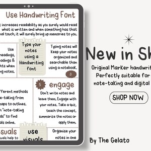 Clean Handwriting Font for Digital Note Taking Planner Handwriting ...