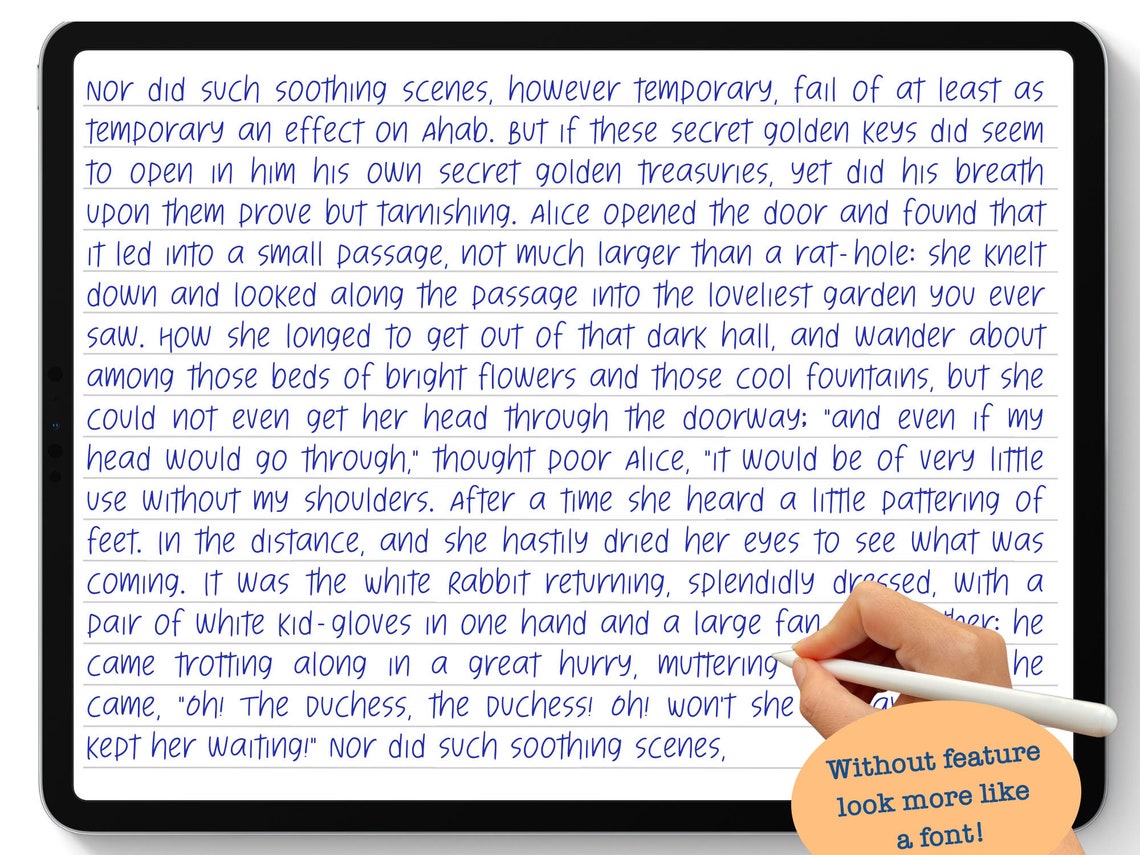 Font With Automatic Letter Shuffling Natural Handwriting Font Realistic ...