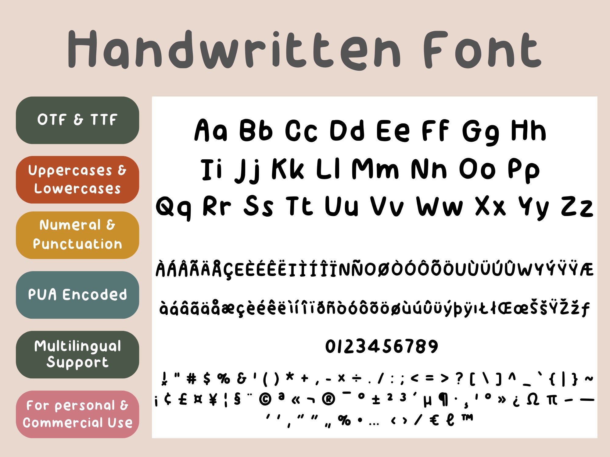 Retro Vintage Handwritten Font Duo Cute Quote Font Groovy Boho Font ...