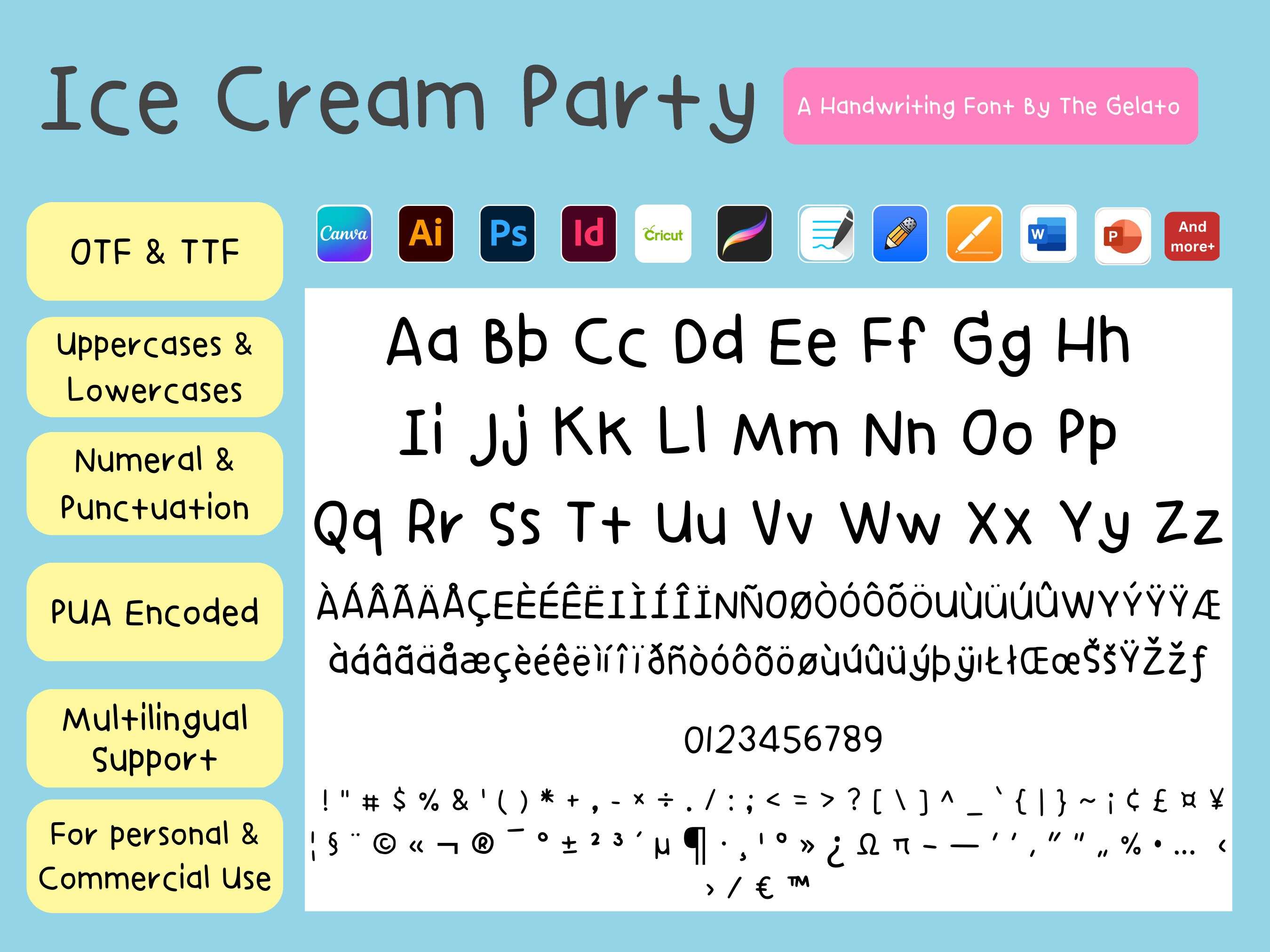 Bubbly Handwritten Font Summer Fun Font Cute Girly Font - Etsy