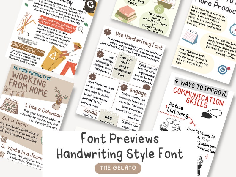 Clean Handwriting Font for Digital Note Taking Planner Handwriting ...