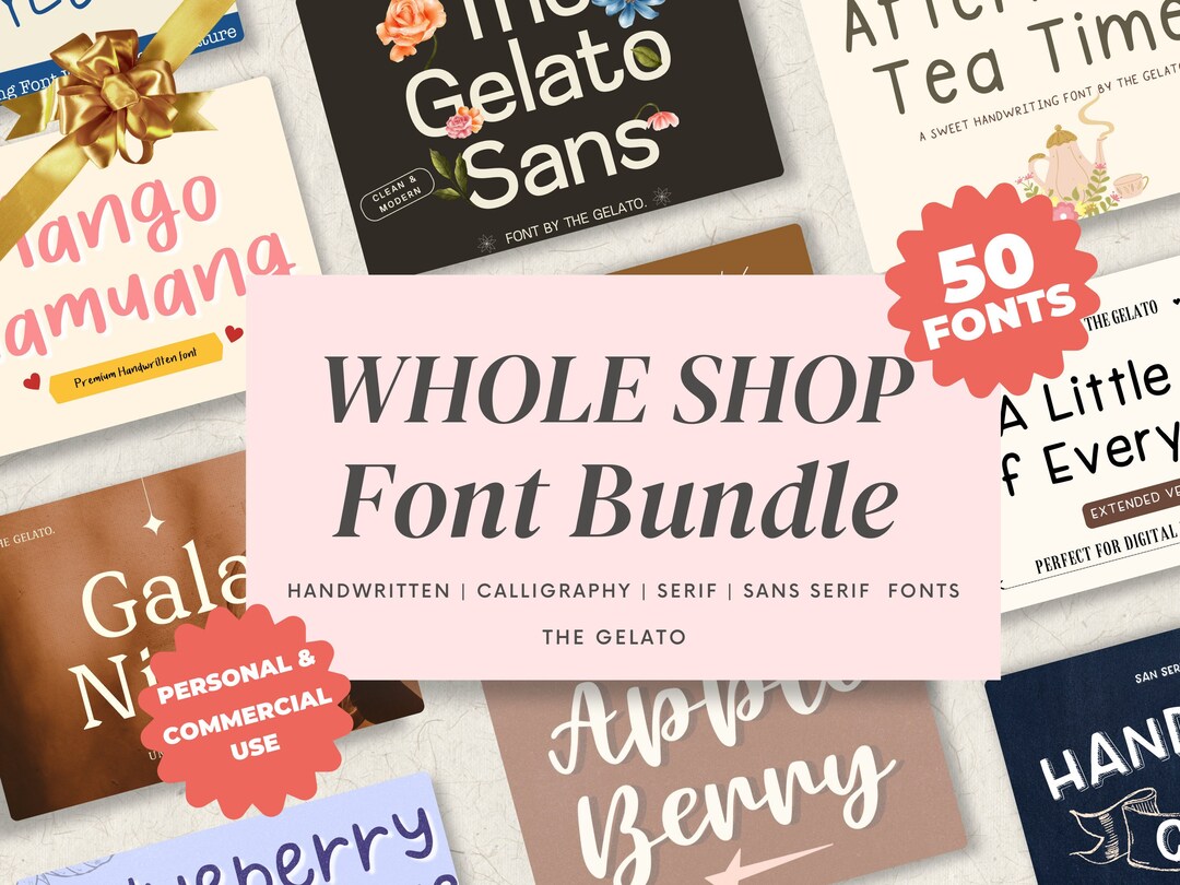 Handwritten Western Font Bundle Commercial Use Font Handwriting Cursive ...