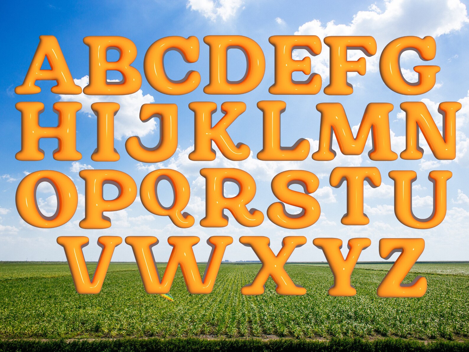 3D Letters Font PNG Bubble Font 3D Y2K Font Retro Groovy Font 3D ...