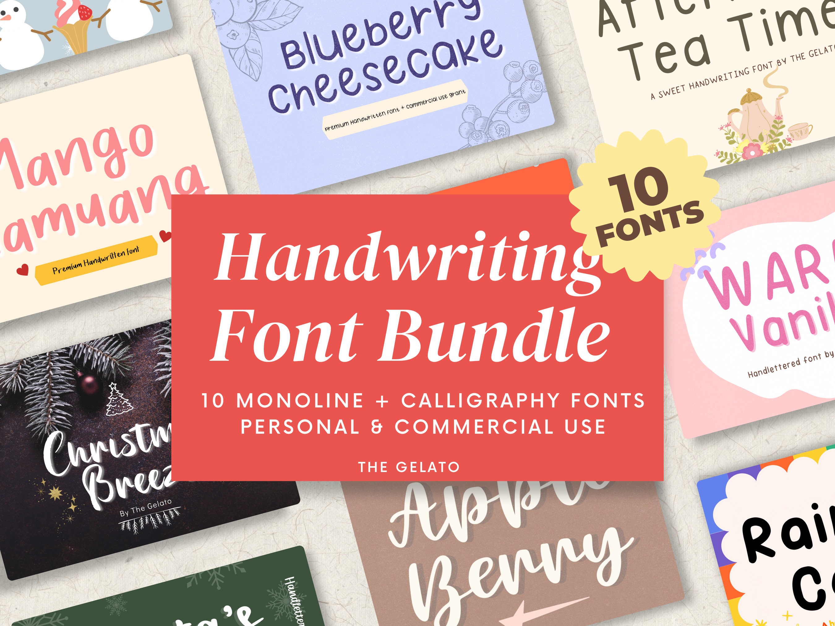 10 Handwriting Western Font Bundle Goodnotes Handwriting Font Procreate ...