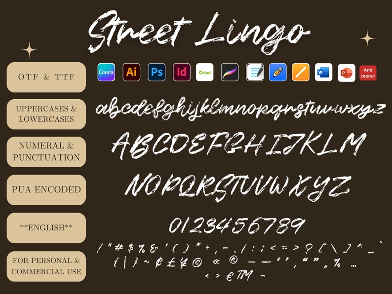 Street Brush Font Handwriting Paint Brush Font Grunge Font Urban ...