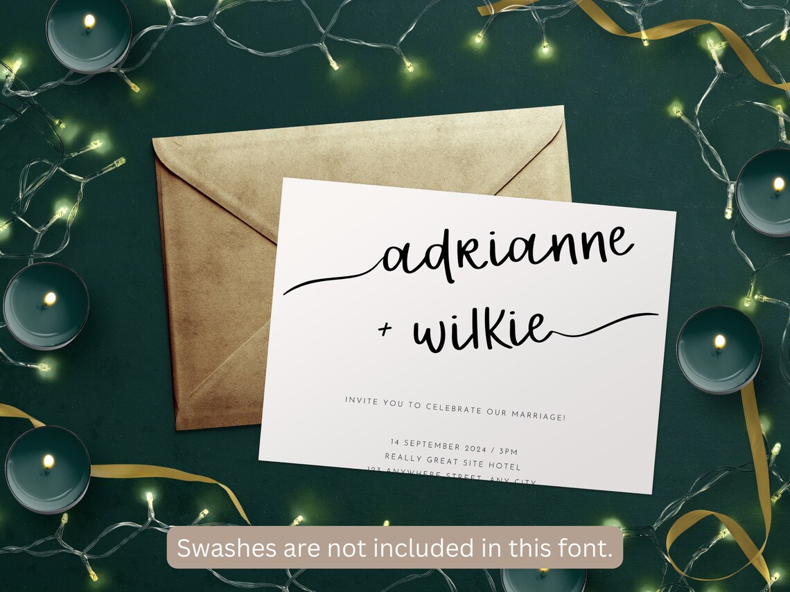 Thick Script Font Script Calligraphy Font Casual Handwritten - Etsy