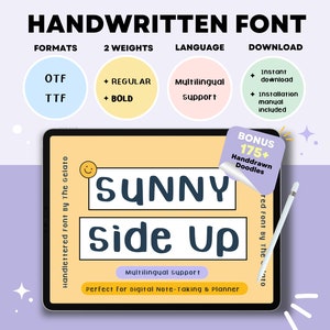 Clean Handwriting Font Goodnotes Handwritten Font Digital Planner Font ...