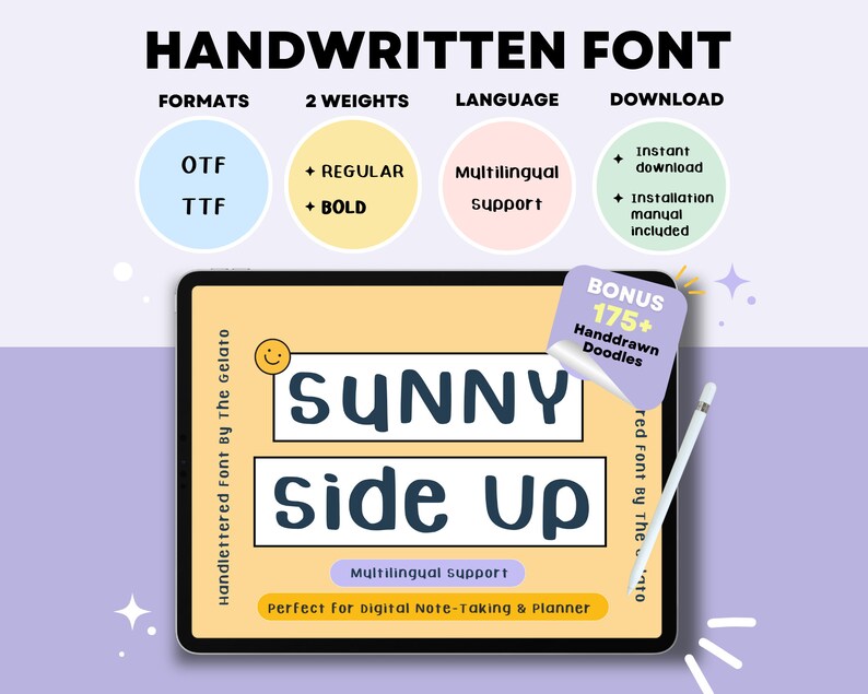 Clean Handwriting Font Goodnotes Handwritten Font Digital Planner Font ...