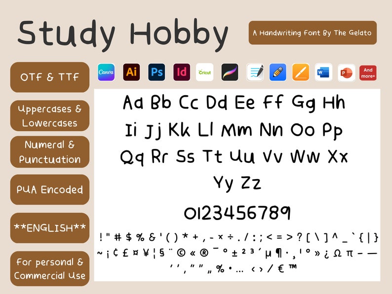 Handwriting Goodnotes Font Cute Handwritten Font Digital Planner Font ...