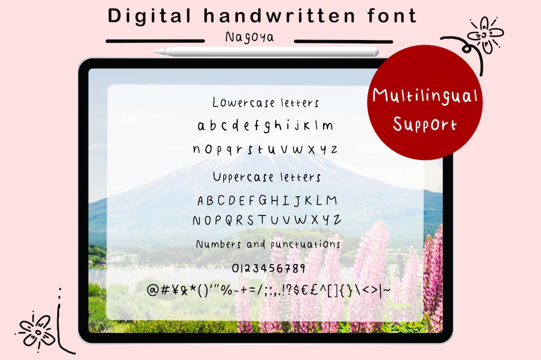 Goodnotes Handwriting iPad Font Canva Font Student Planner Font Teacher ...