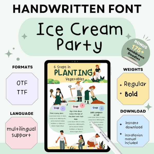 Cute Handwriting Font Baby Nursery Font Handwriting Embroidery Font ...