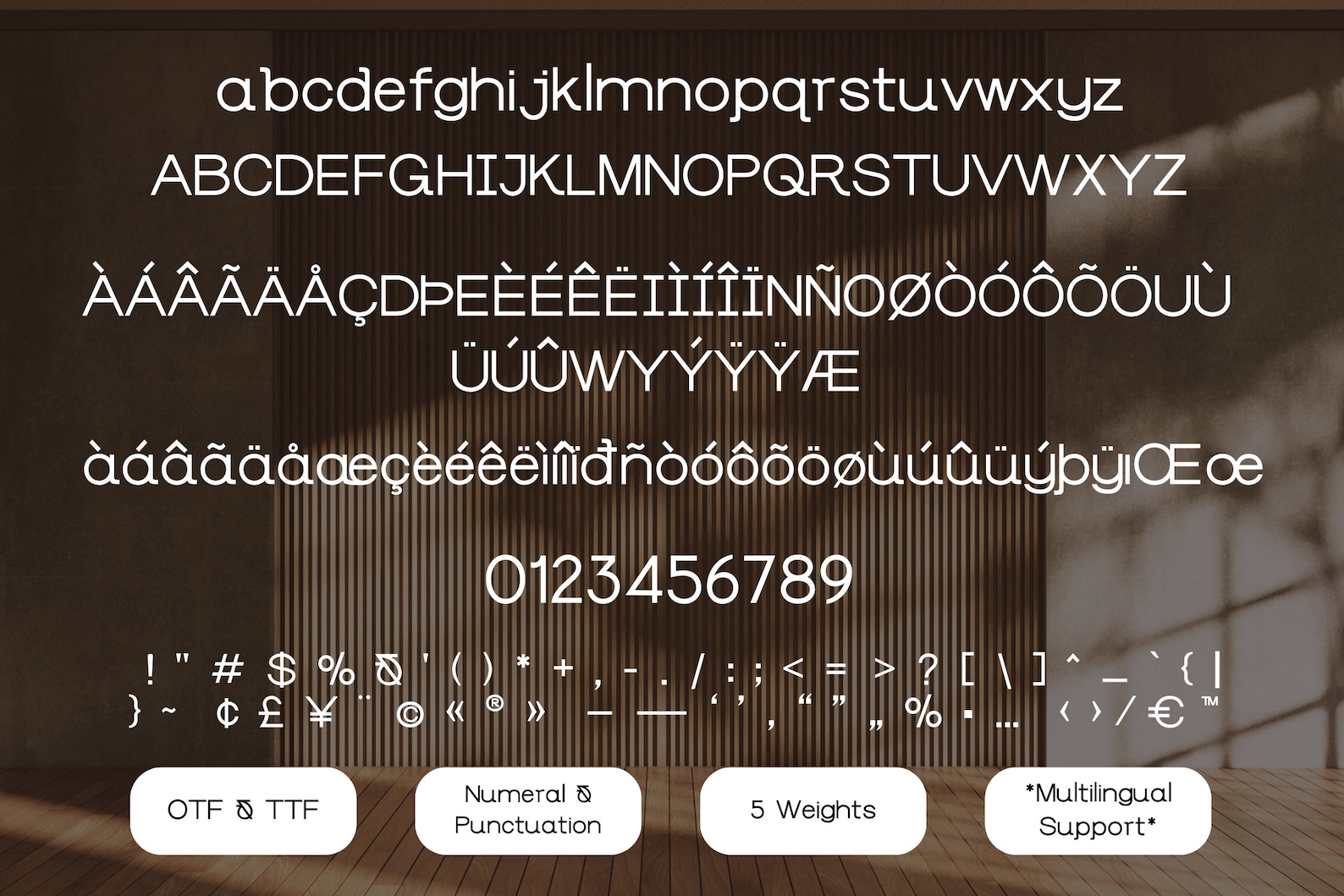 Modern Geometric Sans Serif Font Cozy Minimal Font Typography Poster ...