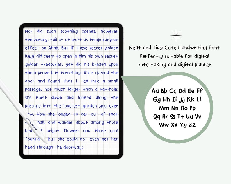 Aesthetic Neat Handwritten Font for Goodnotes Notability Handwriting ...