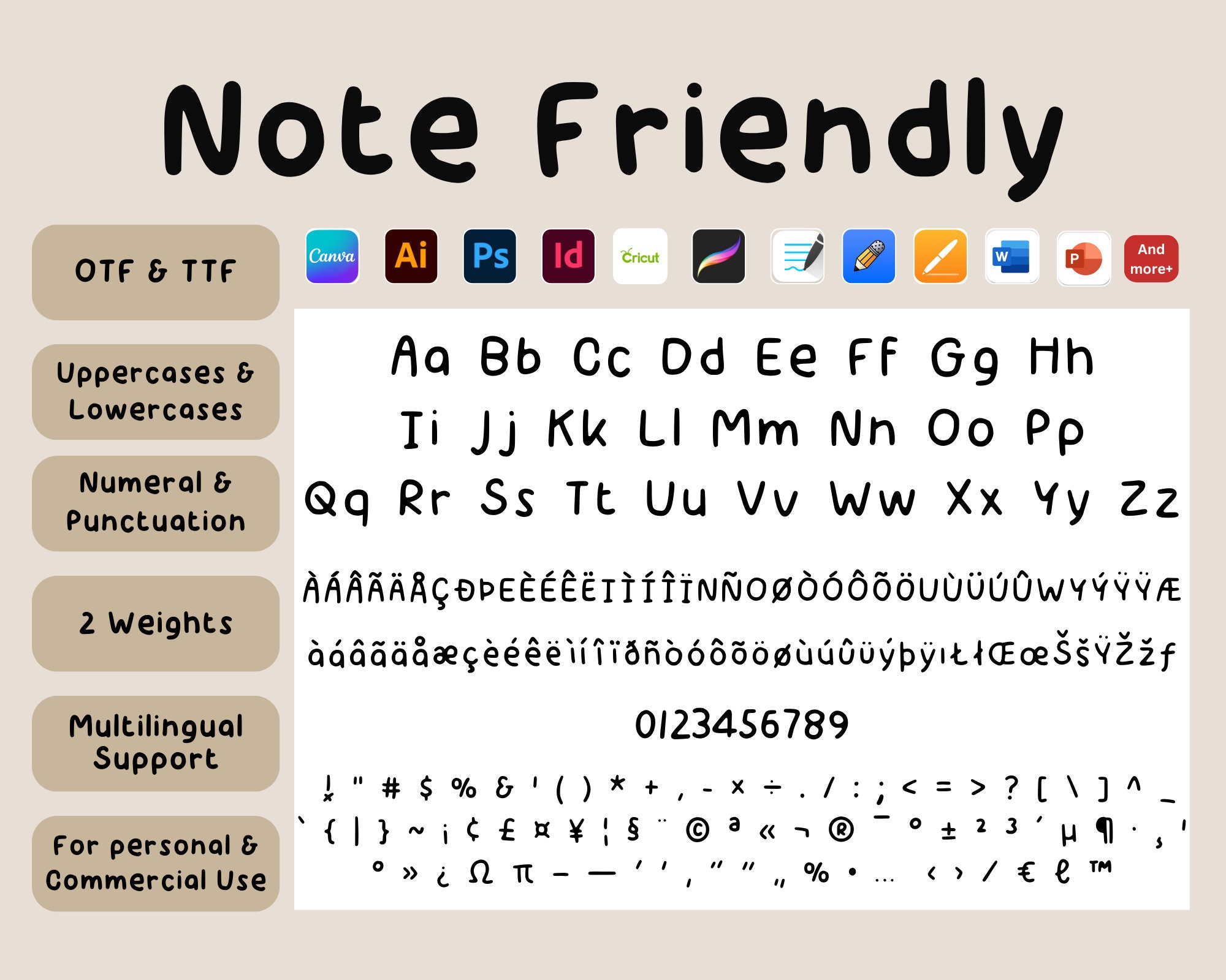Realistic Handwritten Font Neat Handwriting Font for Digital Planner ...