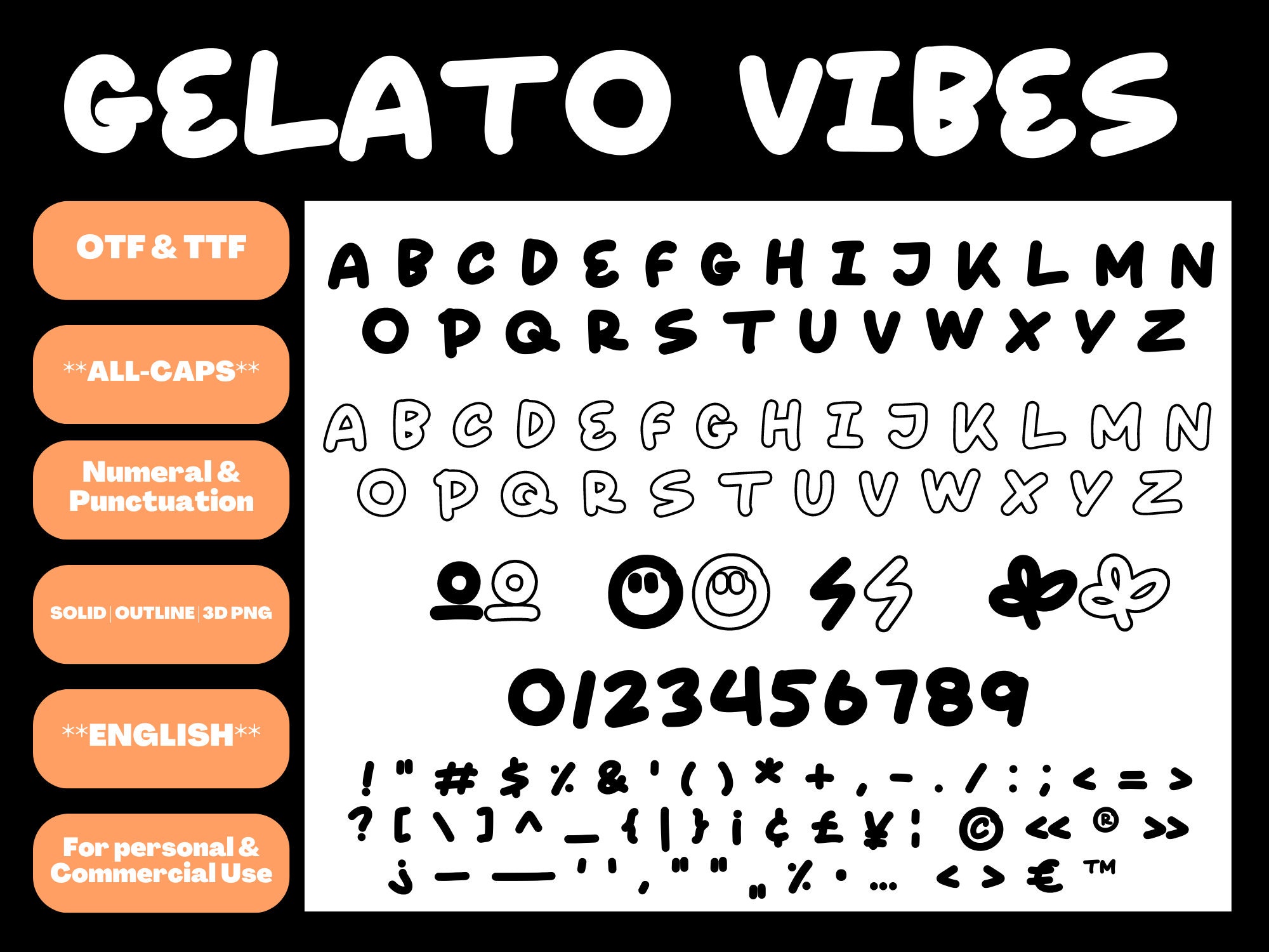 Handwritten Street Font Y2K Bubble Font Bundle 3D Metallic Chrome PNG ...